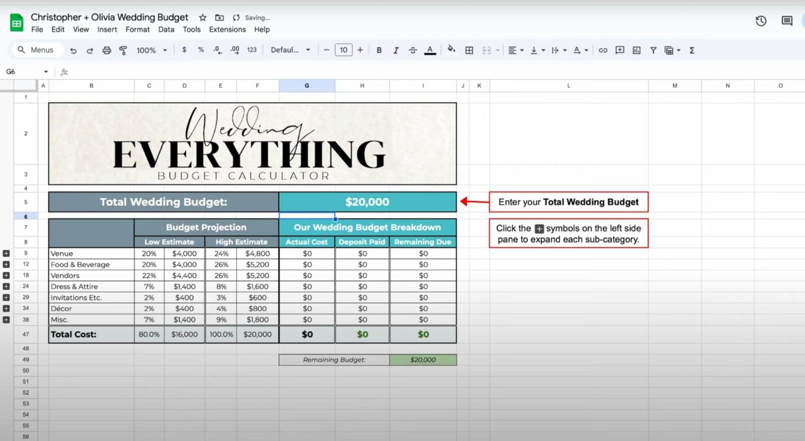 Top Wedding Budget Examples And Tools